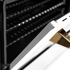 ZLINE Autograph 30" Legacy Dual Fuel Range w/ 4 Burners & White & Gold Accents (RAZ-WM-30-G)