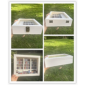 Generic Shake Away Anxiety Bookshelf,Stress Reliever,with 350Pcs Miniature Book Match Boxes Display Case Cabinet Decoration, for Book Lovers (white)