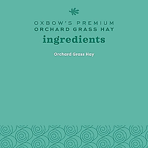 Oxbow Animal Health Orchard Grass Hay - All Natural Grass Hay for Chinchillas, Rabbits, Guinea Pigs, Hamsters, Gerbils & Other Small Pets - Fiber Rich- Grown in the USA- 9 lb.