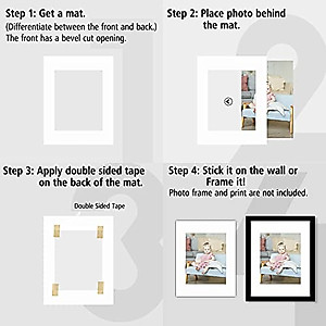 Golden State Art, Pack of 10 11x14 White Picture Mats with White Core Bevel Cut for 8x10 Pictures