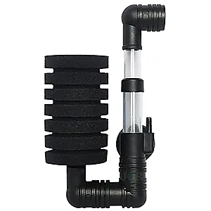 JOR Black Betta Filter Single Sponge, Air-Powered and Low-Maintenance Water Filtration System, Quiet with Relaxing Waterfall-Like Sound, Versatile and Easy to Install with Suction Cup,1 Pc per Pack