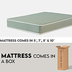 Treaton, 10-Inch Medium Firm Double Sided Tight top Foam Rolled Vinyl Mattress, 80" X 33"