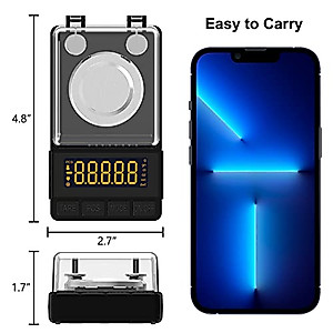MAXUS Digital Milligram Scale 50g/0.001g, Compact Mg Scale with 20g Calibration Weight, Black Powder Scale for Reloading, Includes a Scoop, a Powder Pan and Tweezers