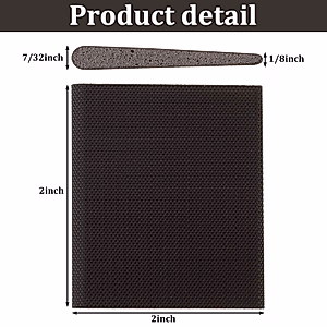 Jetec 14 Pieces Door Corner Seals Self Adhesive Exterior Door Frame Seal Weather Stripping Corner Pad Foam Draft Stopper Gap Filler Bottom for Weather Protection, Isolation of Noise(Black)