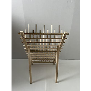 2 - 66 Large Spool Cone Wood Thread Racks (Holds 132 Spools) Hardwood, Freestanding or Wall Mount | Perfect for Large King Size Cones | For Sewing, Embroidery, Quilting, & Specialty Thread Storage