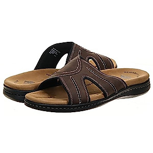 Dockers Men's Slide Sandal, Dark Brown, 10 Wide