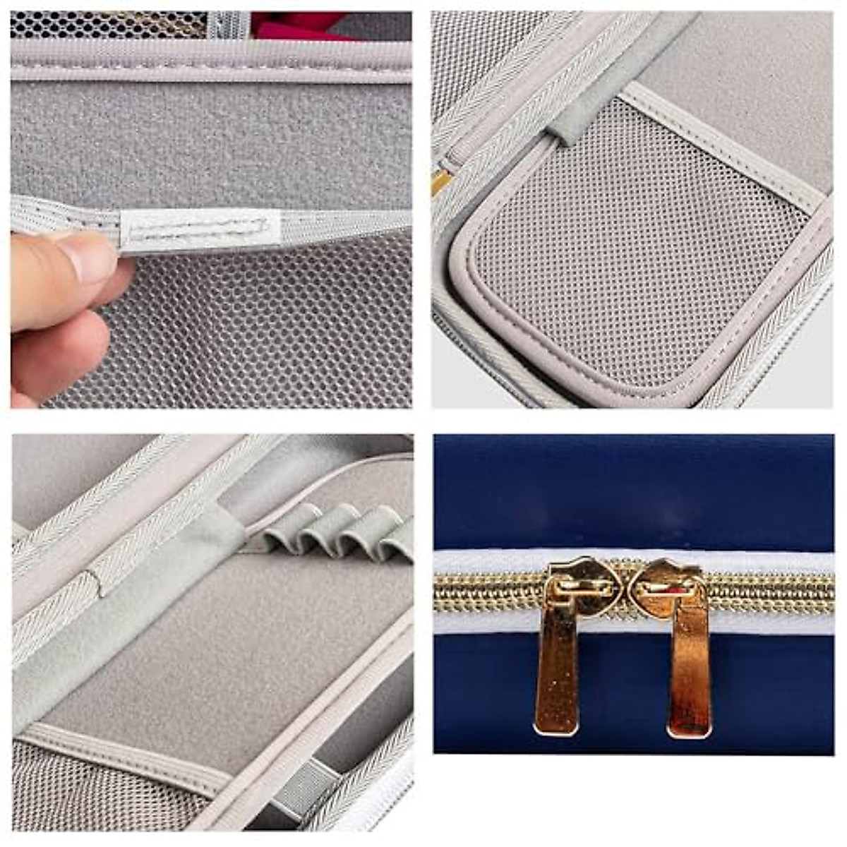 OTDOGUO Stethoscope Storage Box EVA Portable Travel Carrying Case with Mesh Bag, Hard Drive,Pen,Medical Organizer Blue