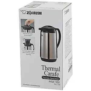 Zojirushi Thermal Serve Carafe, Made in Japan, 1.0 Liter, Polished Stainless Steel