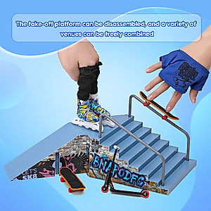 Mini Skateboard and Technology Skateboard Deck FingerToy Set, Skateboard Park Kit Ramp Parts, Unique Birthday Gift Ideas for Young Boys and Girls Ideas