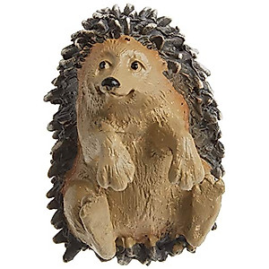 Top Collection 4280 Hedgehog Flower Pot Hugger Figurines, Tan, Brown