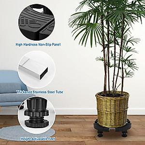 WBD WEIBIDA Heavy Duty Plant Stand Outdoor Adjustable PLant Stand for Multiple Plant Anti-Rust Large Flower Plant Pot Stands Plant Holder for Your Garden, Patio, Porch, Balcony