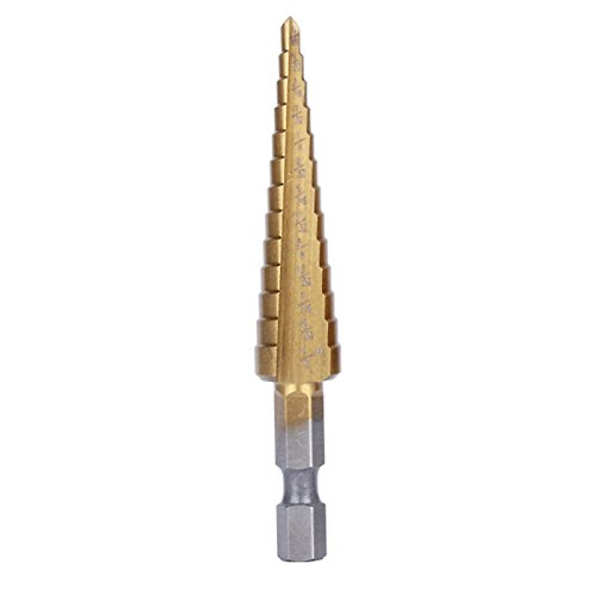 3Pcs/Set High Speed Steel Titanium Step Drill Bit Set with Pouch Impact Driver Compatible 28 (1/8-3/4'')