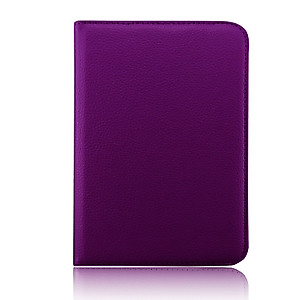 10.1 Case,Flying Horse 360 Degrees Rotating Stand PU Leather Case for T530 Auto Sleep/Wake Tablet (Purple)