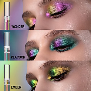 Wismee Chameleon Liquid Eyeshadow, Duochrome Metallic Eyeshadow, Long-lasting Intense Color Shifting Eyeshadow, Smooth Highly Pigment Eyeshadow, 1