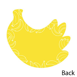 Big Dot of Happiness Let's Go Bananas - Shaped Tropical Party Thank You Note Cards with Envelopes - Set of 12