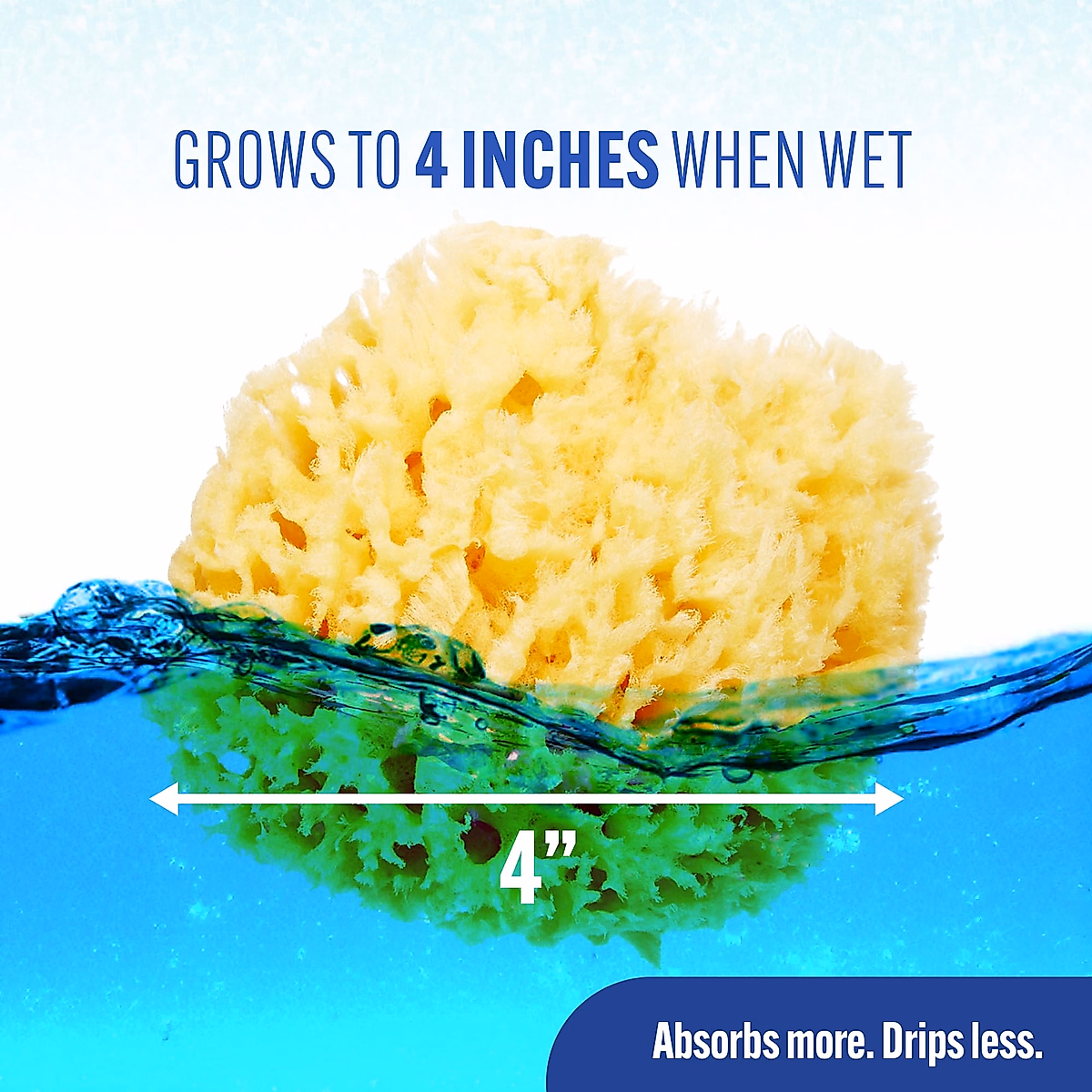 Baby Buddy Natural Wool Sea Sponge, Newborn Bath Time Essential, Ultra Soft for Delicate Skin, Hypoallergenic and Biodegradable, 1 pack