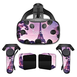 MightySkins Skin Compatible with HTC Vive Full Coverage - Bonjour | Protective, Durable, and Unique Vinyl Decal wrap Cover | Easy to Apply, Remove, and Change Styles | Made in The USA