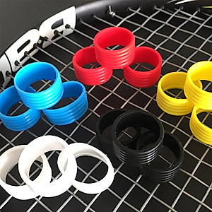 AKOAK 5 Pcs Tennis Racket Handle Elastic Rubber Ring, Racket Fixed Ring, Suitable for Tennis Racket, Badminton Racket, Squash Racket, Table Tennis Racket