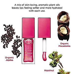 Clarins Lip Comfort Oil Shimmer | Smoothes, Comforts, Hydrates and Protects Lips | Bold, High Shimmer Finish | Intense Color Payoff | Visibly Fuller Lips | Contains Plant Oils With Skincare Benefits