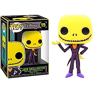 POP Disney: The Nightmare Before Christmas - Jack Skellington (Blacklight) Funko Vinyl Figure (Bundled with Compatible Box Protector Case) Multicolored 3.75 inches
