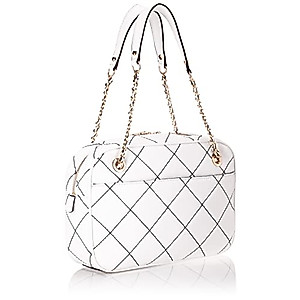 GUESS Cessily Top Zip Shoulder Bag White Multi One Size