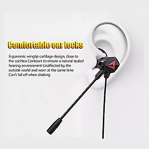 Keeyteek Wired Gaming Earbuds with Microphone, Gaming Headset for PS4 Xbox One, in-Ear Gaming Earphones for Laptop Mac PC, 3.5mm Jack, K23-Black