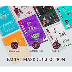 VERONA PRODUCTS PROFESSIONAL Face Mask Skin Care Variety Set - Hydrating Face Masks, Purifying, Anti-aging & Soothing - Facial Masks Beauty Spa Skincare Pack for All Skin Types