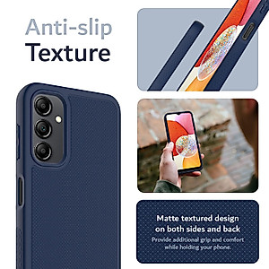 TUDIA LinnGrip Compatible with Samsung Galaxy A14 4G / 5G Case, [Enhanced Grip] Ultra Slim Matte TPU Shockproof Anti-Slip Protective Phone Case Cover (Indigo Blue)