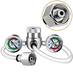 Improved Whipped Cream Pressure Regulator Valve with Upgraded Adapter & Hose Line, Pressure Regulating Valve for Whipped Cream Chargers 0.95 Liter 580g Tank