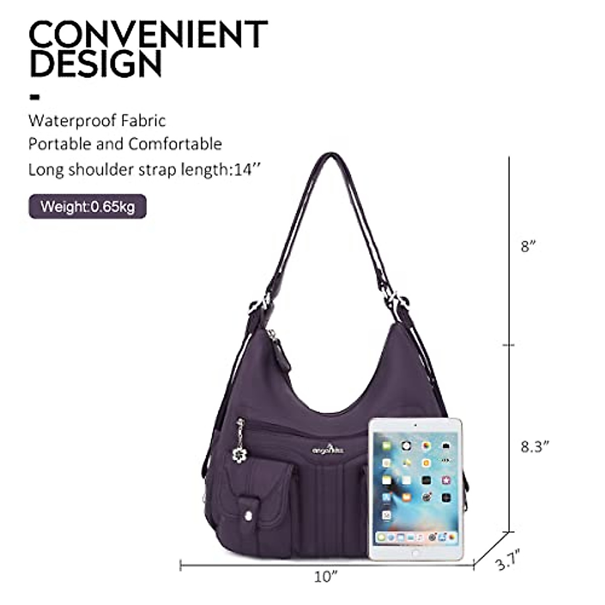 Soft Washed Leather Hobo Women Handbags Roomy Multiple Pockets Street ladies' Shoulder Bag Fashion Tote Satchel Bag