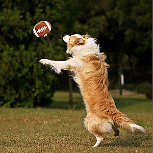 Interactive Dog Balls, Plush Squeaky Dog Toys Balls for Dogs, Football Rugby Puppy Toy Indoor Outdoor Sports Stuffed Dog Toy Ball for Small Medium Dog