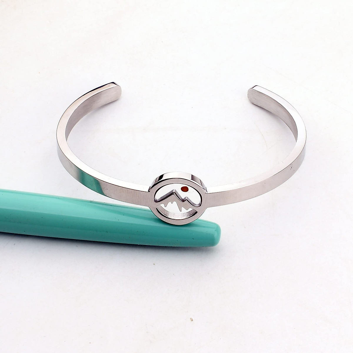 Matthew 17:20 Christian Gift Mustard Seed Jewelry Faith Can Move Mountains Bracelet (silver cuff)