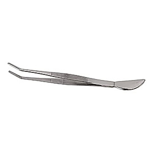 AUHX Bonsai Tweezers Tools, Bonsai Tweezers Wearresistant Stainless Steel Ergonomic Handle for Loosening Soil (Bent)