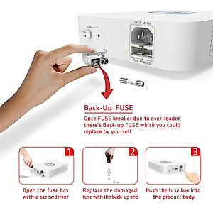 UMI 110V to 220V Step Up Voltage Converter 500W for Europe China Korea 220V-240V Appliances Use in US Canada Mexico -Circuit Breaker Protection and Overheating Overload Protection [3-Years Warranty]