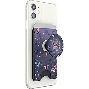 PopSockets: Phone Wallet with Expanding Phone Grip, Phone Card Holder - Retrograde Butterfly