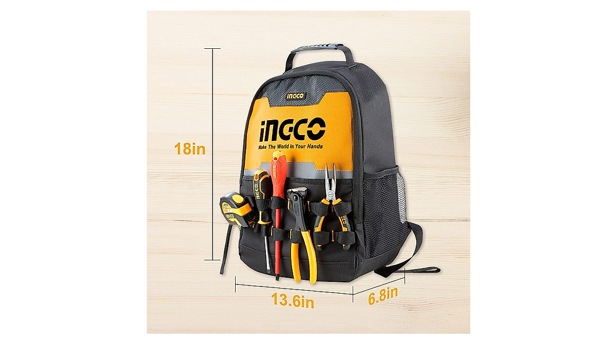 INGCO Tool Backpack with Laptop Compartment