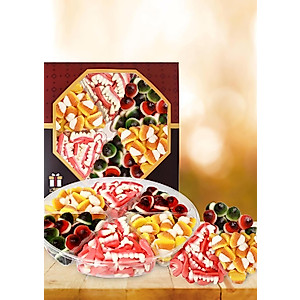 Halloween Gummies Candy Gift Tray, Dracula Teeth, Candy Corn, Worms, Skulls - 1.3 Lbs