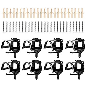 Yoiemivy 8 Packs Horse Bridle Rack Heavy Duty Horse Tack Storage Metal Horse Halter Hanger Wall Mounted Bridle Bracket with Tubes and Screw for Horse Barn