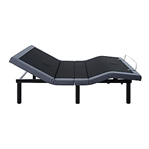 Naomi Home Idealbase Adjustable Bed Frame Full with Lumbar Support & Head Tilt, Foot Incline, Back & Leg Massage, USB Ports, Massage Bed with Wireless Remote, Ergonomic Zero-Gravity Smart Bed