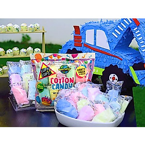 Lupy Lups! Cotton Candy Party Pack 0.5 oz each - Individually Wrapped- Pastel Candy for Stocking, Treats, Party Favors, Buffet table and Piñata (Assorted)