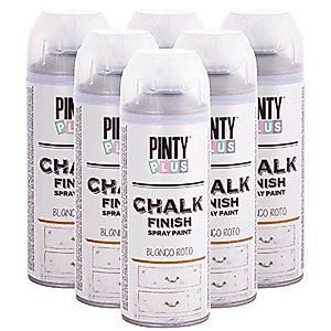 Chalk Finish Spray Paint - 11.8oz Water Based, Ultra Matte. Made With Real Chalk. Multiple Applications Including Furniture & Arts and Crafts. CK788 Broken White