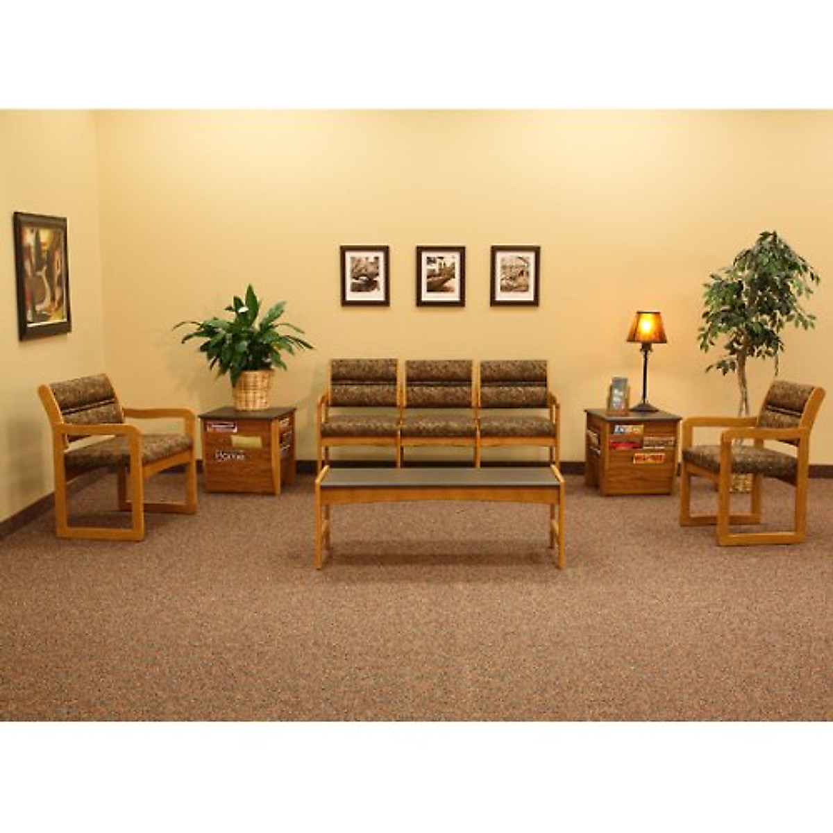 Wooden Mallet Valley Two Seat Sofa Chair, Mahogany