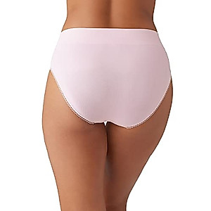 Wacoal Women's Feeling Flexible Seamless Hi Cut Panty, Pale Pink, Large