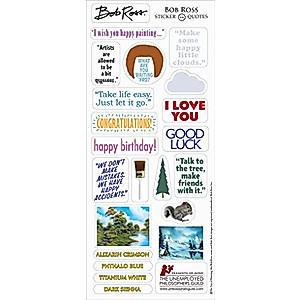 Bob Ross Quotable Notable - Greeting Card and Sticker Sheet - Envelope Included