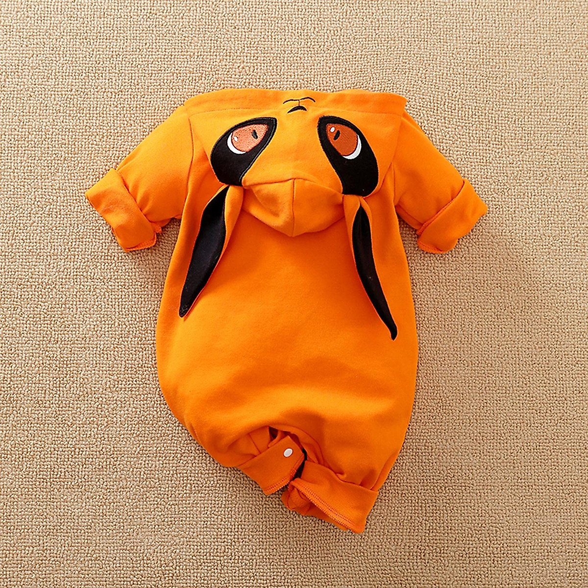 RELABTABY Cute Baby Boy Girl Romper Newborn Anime Onesie Toddler Halloween Cosplay Jumpsuit Outfit Clothes Orange