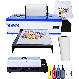 PUNEHOD A3 DTF Transfer Printer with Roll Feeder, Direct to Film Print-preheating Printer,L1800 DTF Printer for Dark and Light Clothing VS DTG Printer (A3 DTF Printer+Oven)