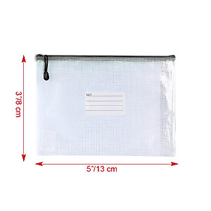 Oaimyy-3"x 5", 18 Pcs Zipper Pouches with with Label Pocket Document Folders Zip Bag for Office Supplies, Organizing Storage (3 * 5 inch, Multicolor)