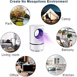 Electric Mosquito & Fly Killer, Mosquito Killer Trap, Bug Zapper, Child Safe, White, Mosquito Trap Outdoor and Indoor, Patio (White)