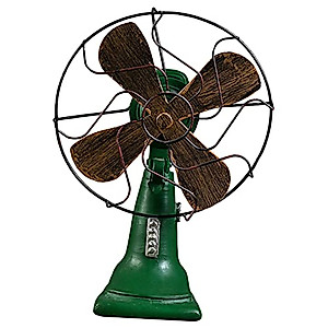 LIFKOME Vintage Home Decor Vintage Table Fan Resin Fan Vintage Table Fan Ornament Desk Trinkets Miniatures Desktop Decor Old Style Fan-shaped Decor Vintage Fan-shaped Adornment Party Decor
