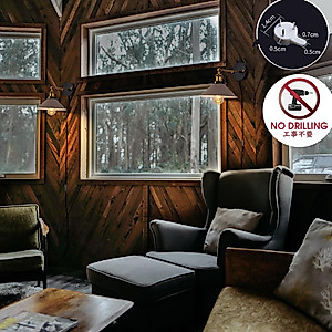 SKIVTGLAMP Industrial Wall Sconce Plug-in Cord with Remote Control, No Drilling Wall Mounted Dimmable LED Edison Bulbs Farmhouse Wall Hanging Adjustable for Home Decor Gallery Customizable, Khaki